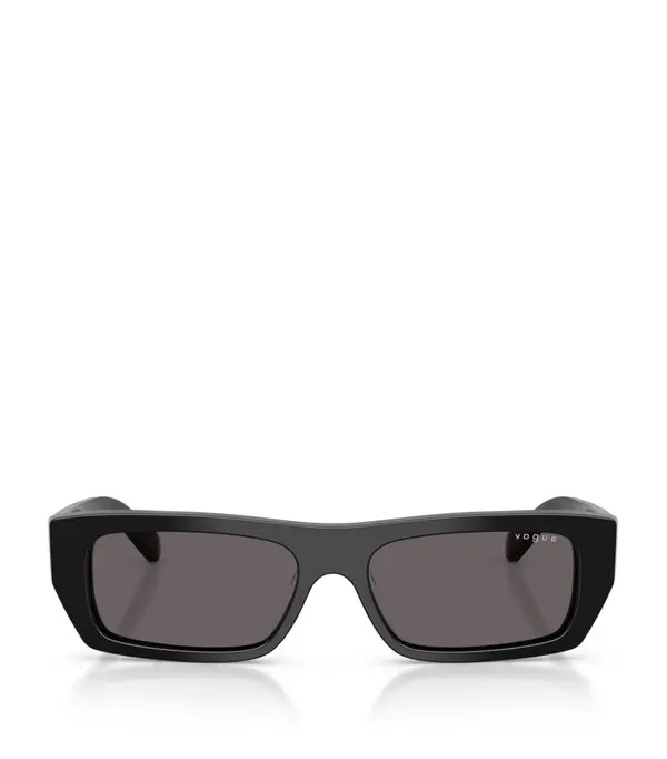 VOGUE Rectangle Full Rim Sunglasses - Black