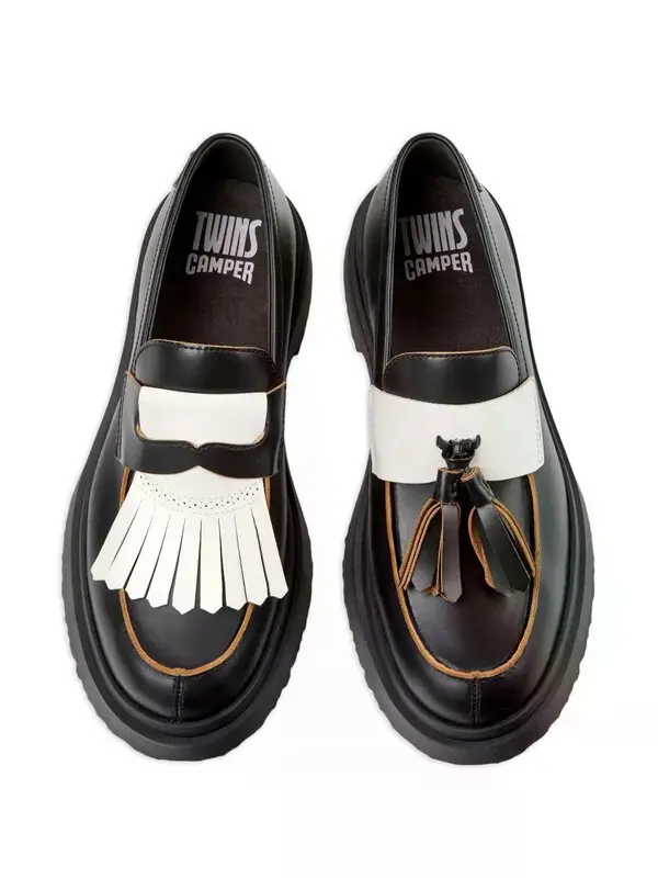 Camper Twins Fringed Walden Loafers - Black