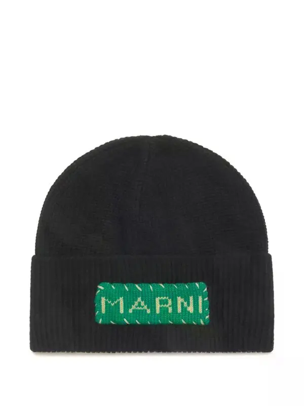 Marni Patch Beanie - Black