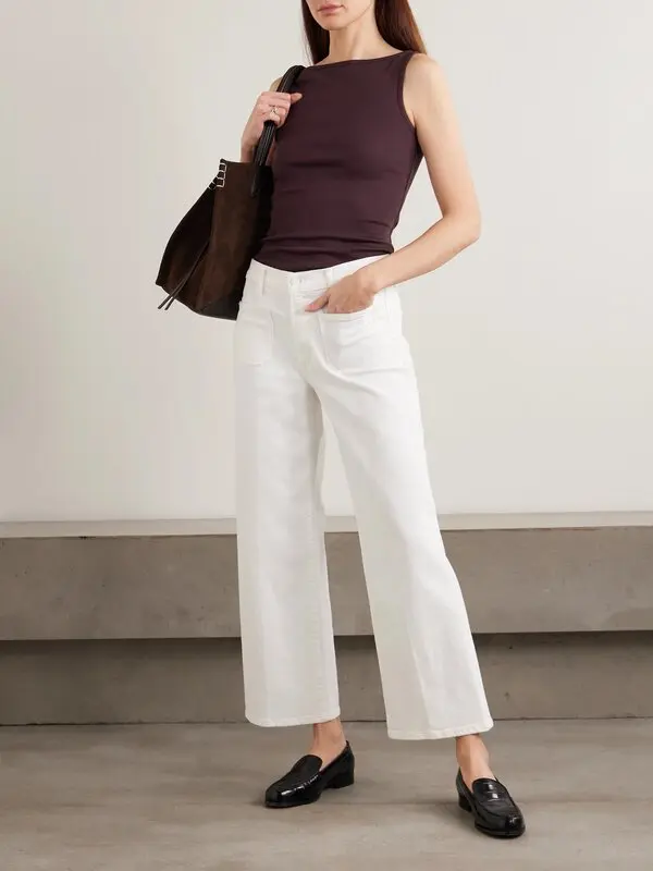 FLORE FLORE Timmi Ribbed Organic Cotton Tank - Brown