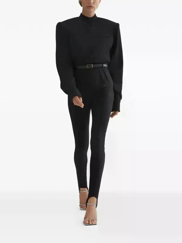 MUGLER Long-sleeve Top With Shoulder Pads