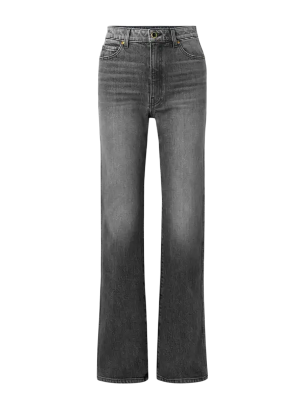 Khaite Danielle Stretch High-rise Slim-leg Jeans - Gray