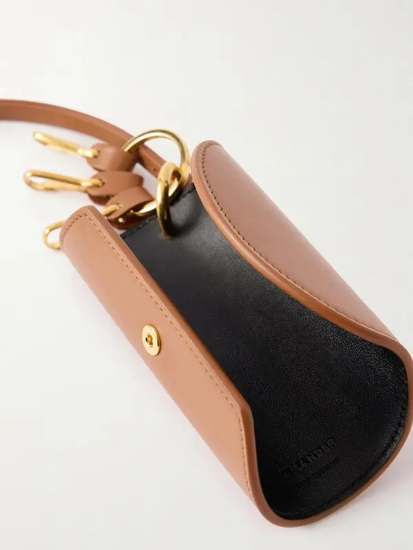 JIL SANDER Leather Keychain - Brown