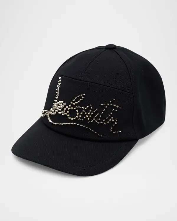 CHRISTIAN LOUBOUTIN Enky Loubishow Baseball Cap - Black/silv