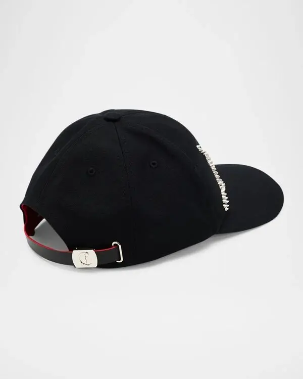 CHRISTIAN LOUBOUTIN Enky Loubishow Baseball Cap - Black/silv