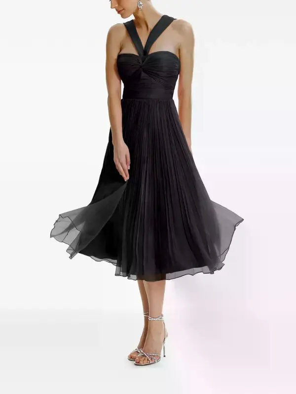 FRAMBOISE Gaia Sleeveless Silk Midi Dress