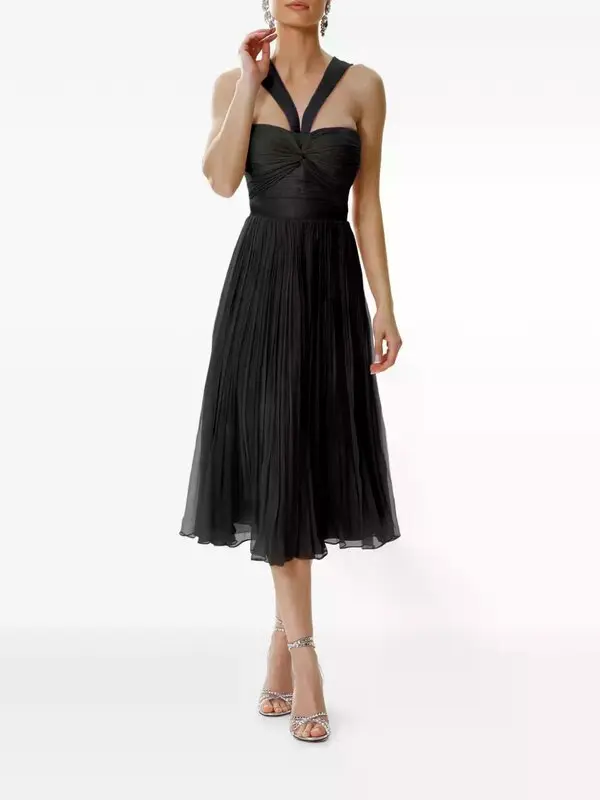 FRAMBOISE Gaia Sleeveless Silk Midi Dress