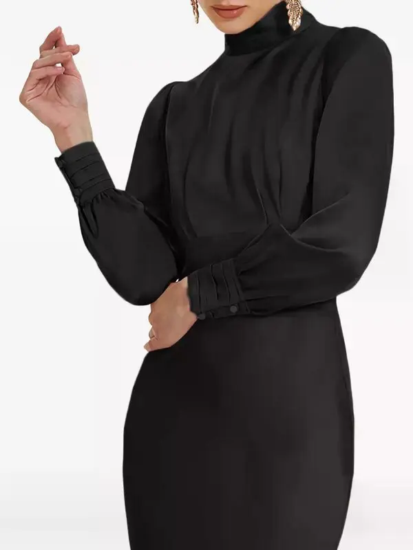 FRAMBOISE Jacob Mock-neck Midi Dress