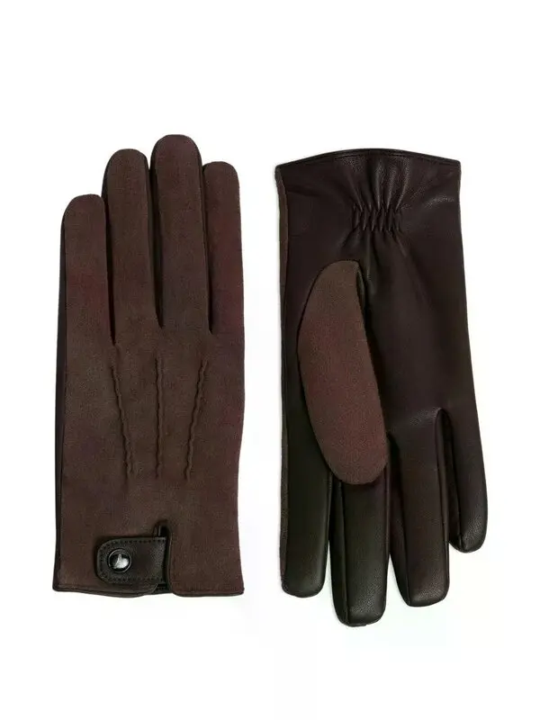 Manière De Voir Faux-leather Gloves - Brown