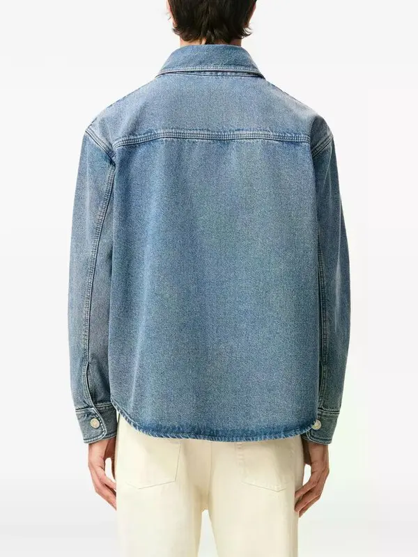 AMI Paris De Coeur Denim Overshirt - Blue