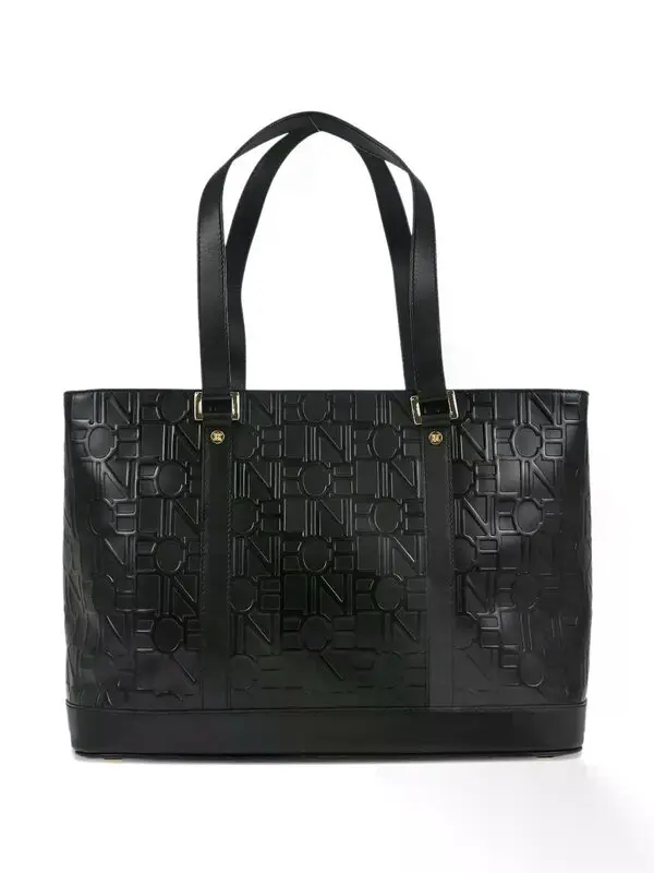 Celine 1990-2000s Embossed Leather Tote Handbag