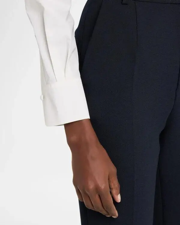 Dice Kayek Wool Twill Straight-leg Ankle Pants - Navy