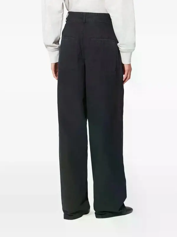 MARANT ETOILE Nadine Pleated-detail Trousers - Black