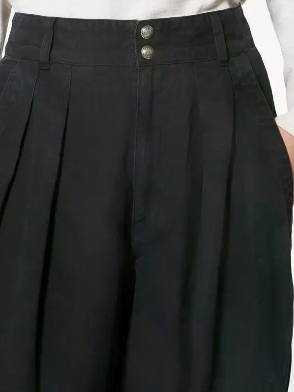 MARANT ETOILE Nadine Pleated-detail Trousers - Black