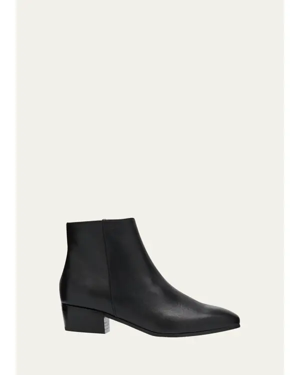 Aquatalia Icon Leather Ankle Boots - Black