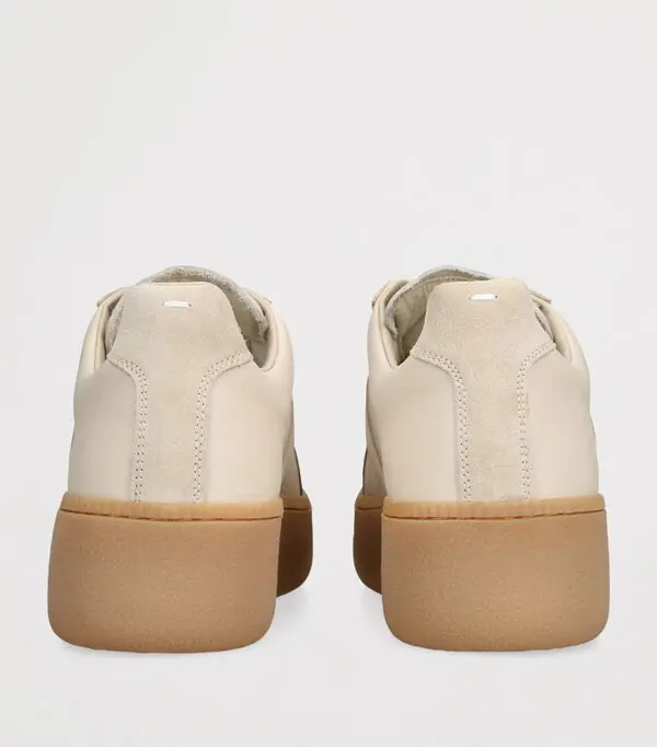MAISON MARGIELA Leather And Suede Replica Sneakers - Beige