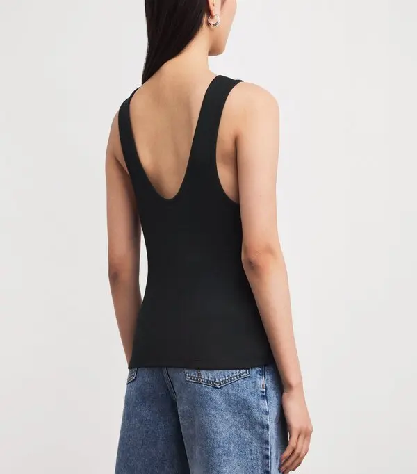 Claudie Pierlot Ribbed Cotton Tank Top