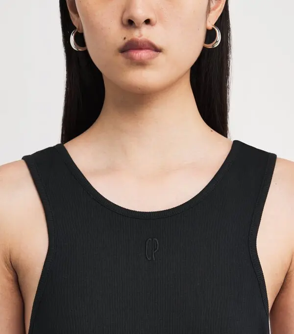 Claudie Pierlot Ribbed Cotton Tank Top