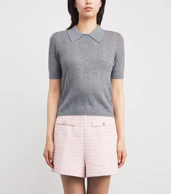 Sandro Wool Polo Sweater