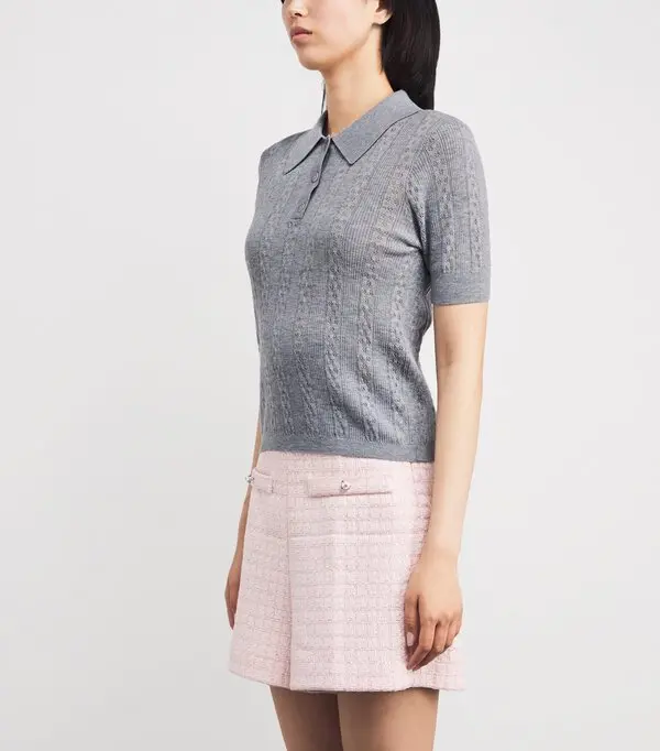 Sandro Wool Polo Sweater