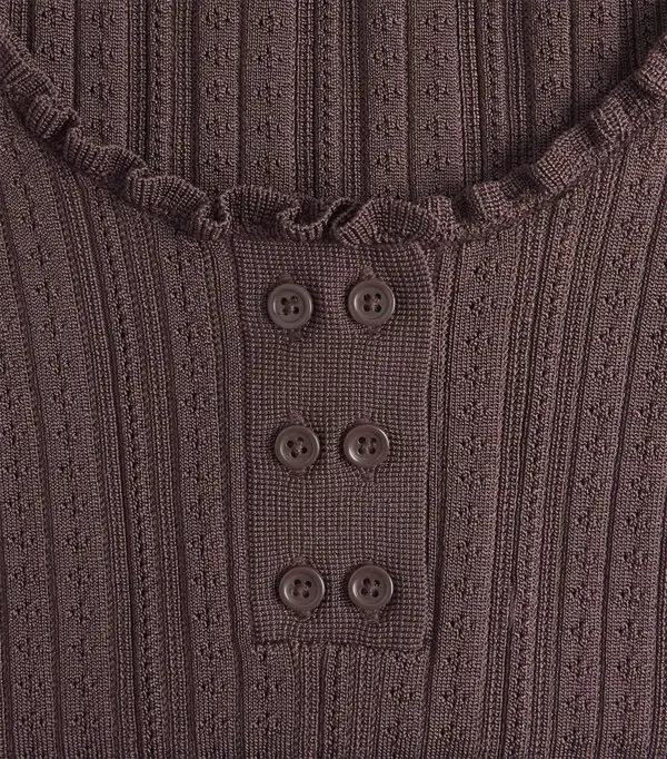 Claudie Pierlot Pointelle Knit Tank Top