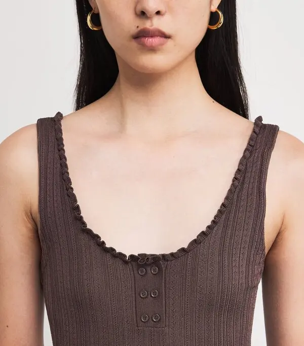 Claudie Pierlot Pointelle Knit Tank Top