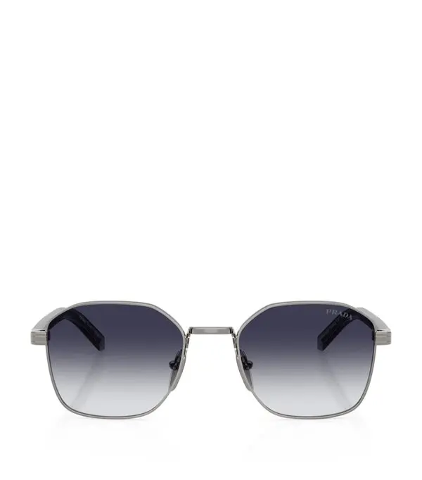 Prada Metal Geometric Sunglasses - Silver