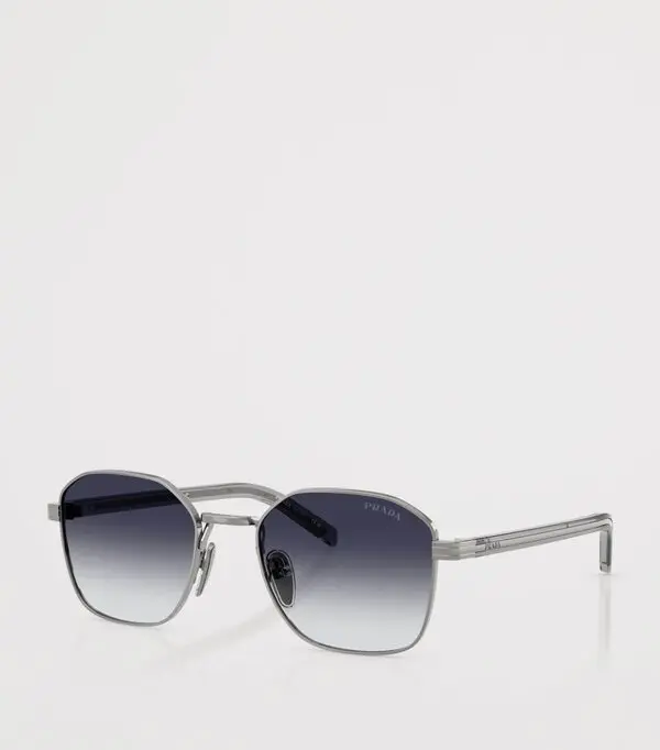 Prada Metal Geometric Sunglasses - Silver