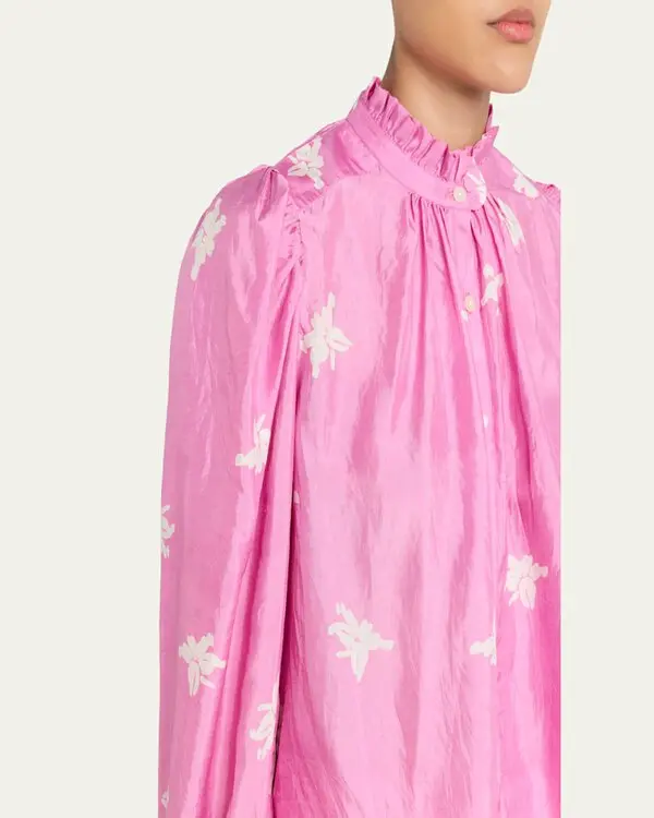 Alix Of Bohemia Annabel Silk Jasmine Print Blouse