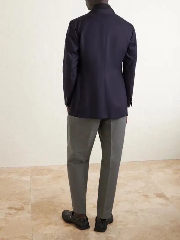 JIL SANDER Tapered-leg Cotton Trousers - Gray