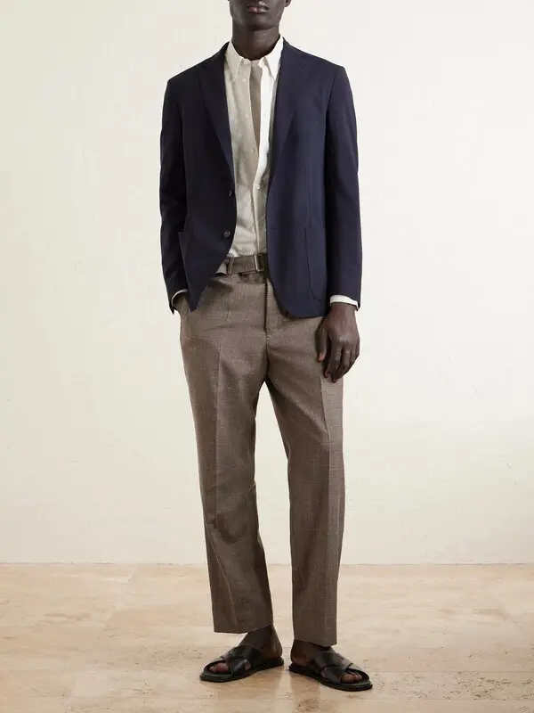 Eleventy Wool-blend Suit Jacket - Blue