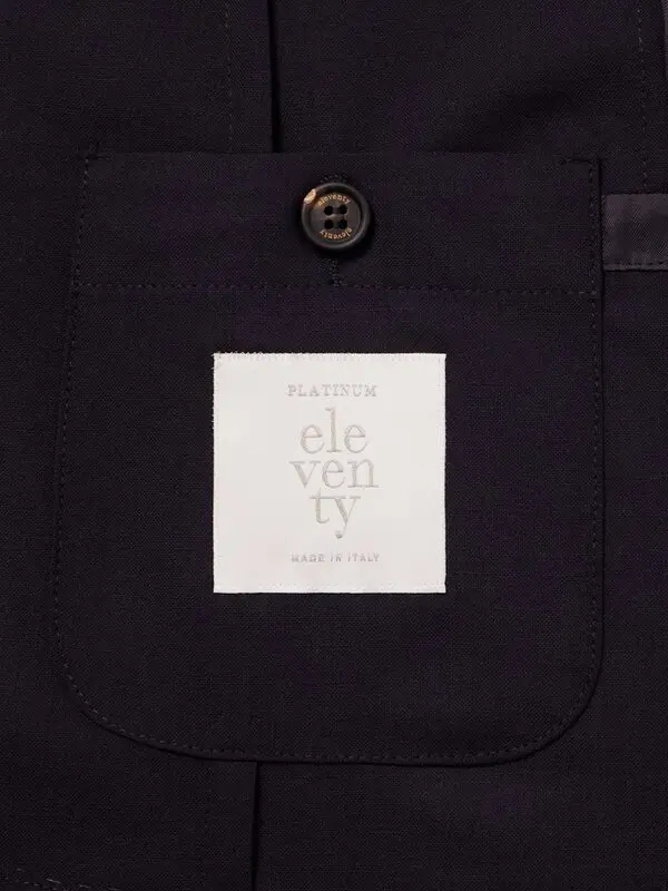 Eleventy Wool-blend Suit Jacket - Blue