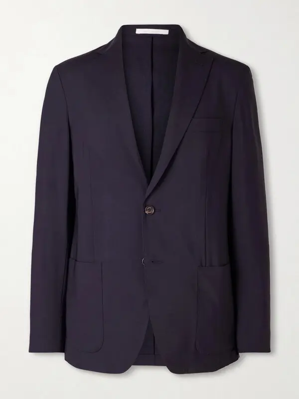Eleventy Wool-blend Suit Jacket - Blue