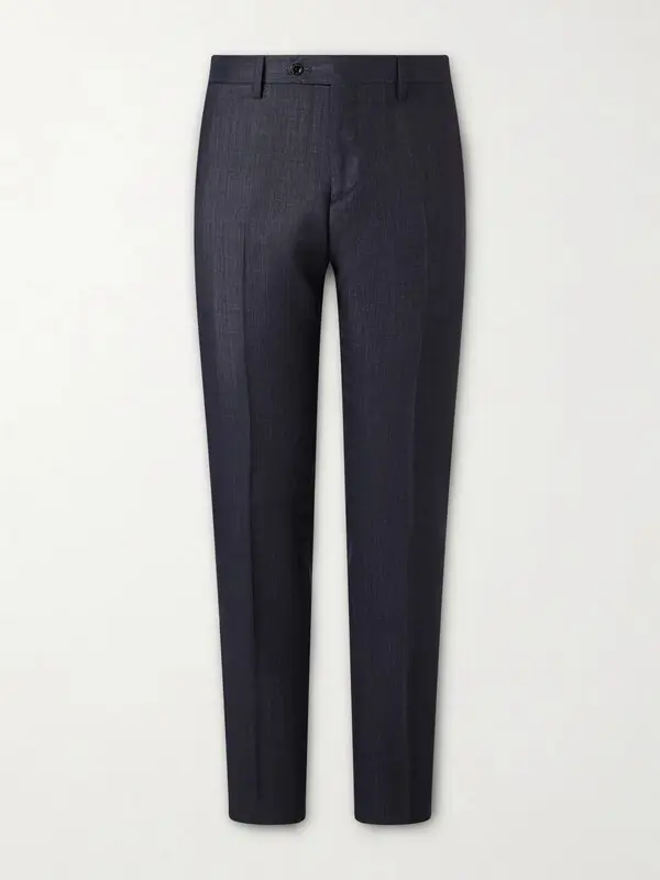 LARDINI Tapered Woven Suit Trousers