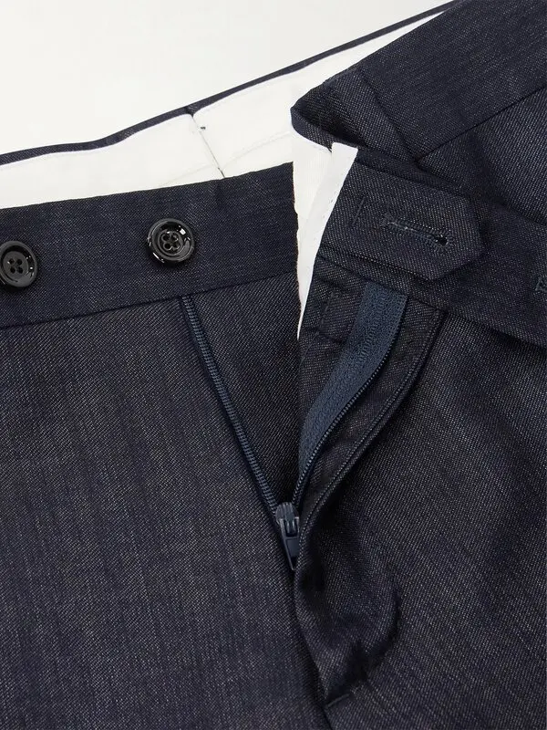 LARDINI Tapered Woven Suit Trousers