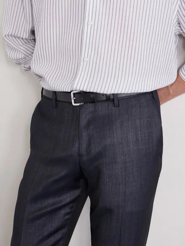 LARDINI Tapered Woven Suit Trousers