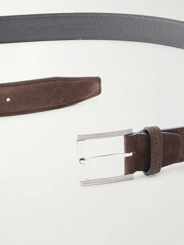 Kiton 3.5cm Suede Belt