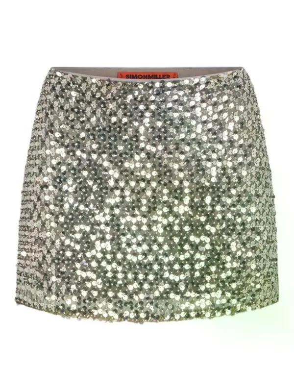 SIMONMILLER Sequin-embellished Mini Skirt - Silver