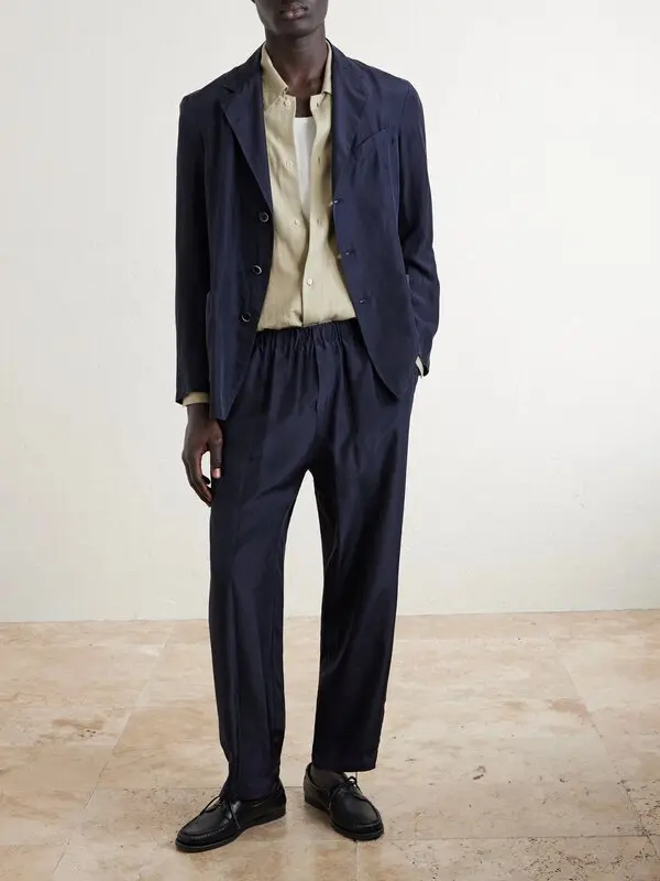 Barena Venezia Rizzo Tentor Silk-voile Blazer - Blue