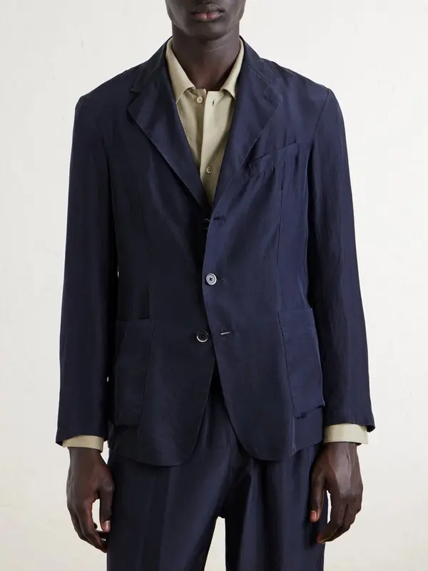 Barena Venezia Rizzo Tentor Silk-voile Blazer - Blue