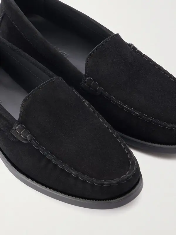 SAMAN AMEL City Suede Loafers - Black
