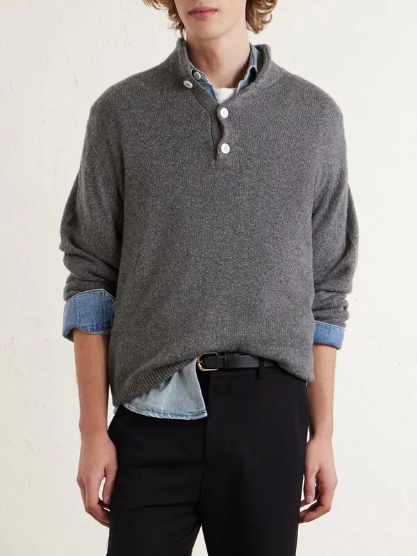 UMIT BENAN Francis Cashmere Polo Sweater