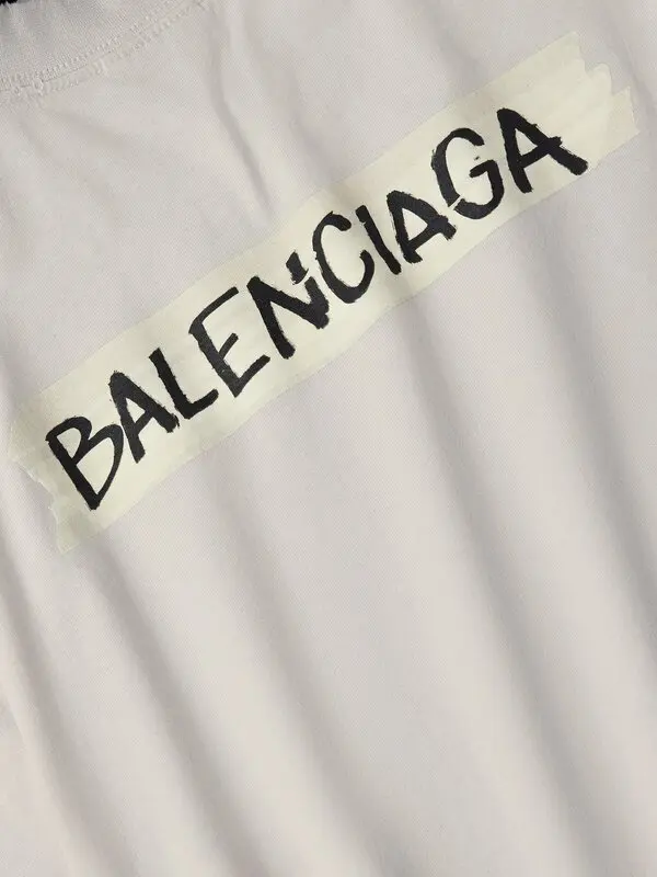 Balenciaga Oversized Logo-print Cotton-jersey T-shirt