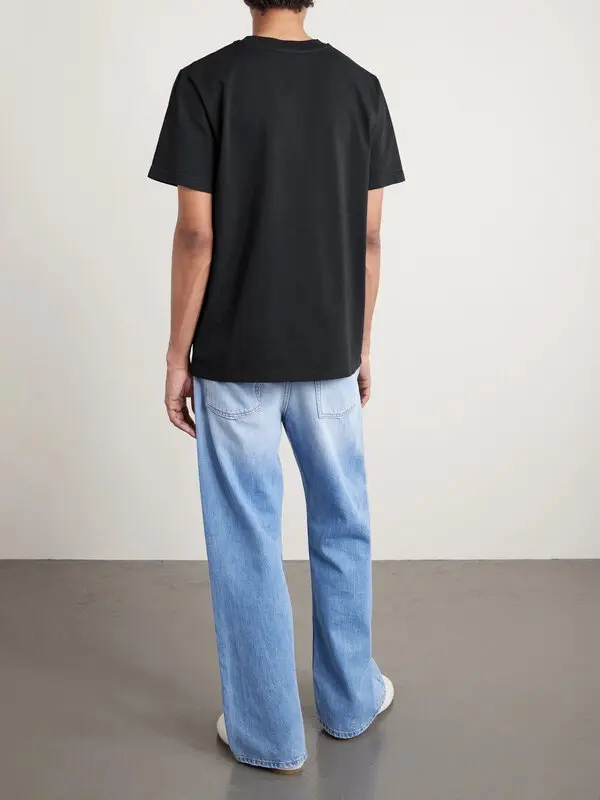 A.p.c. Standard Grand Vpc Logo-flocked Organic Cotton-jersey T-shirt