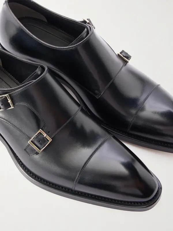 TOM FORD Elkan Leather Monk-strap Shoes