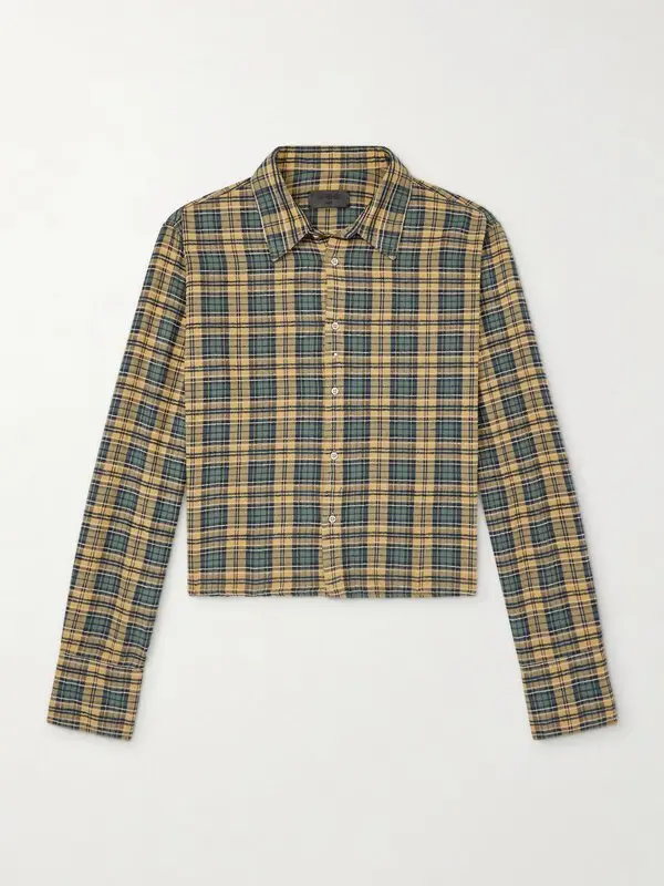 424 Hoorsenbuhs Checked Cotton-blend Flannel Shirt