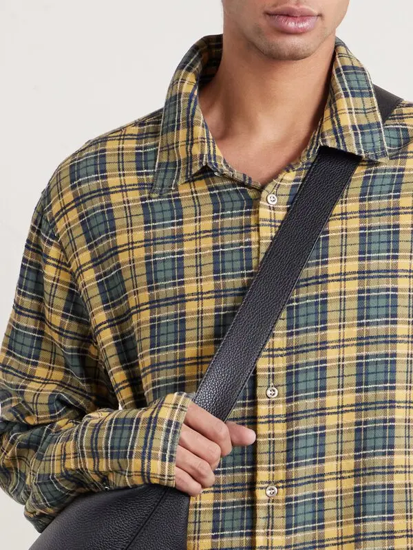 424 Hoorsenbuhs Checked Cotton-blend Flannel Shirt