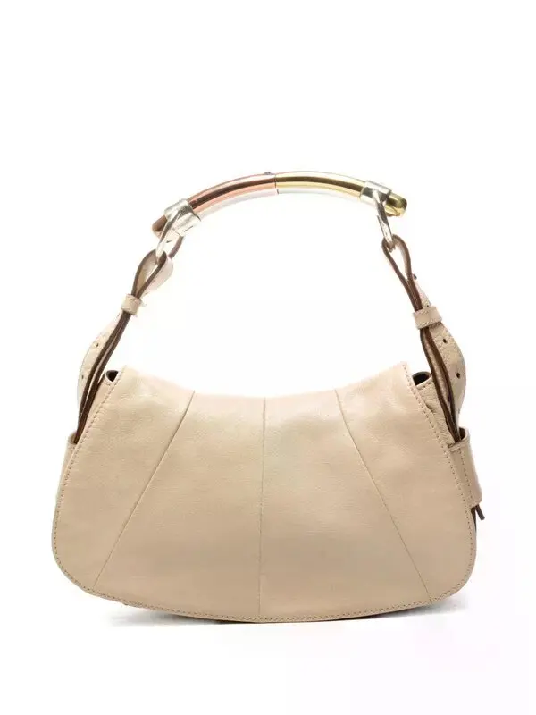 Saint Laurent 1990-2000s Mombasa Leather Shoulder Bag - Neutrals