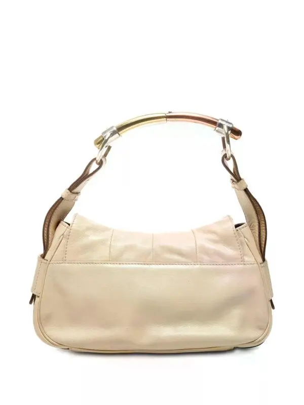 Saint Laurent 1990-2000s Mombasa Leather Shoulder Bag - Neutrals