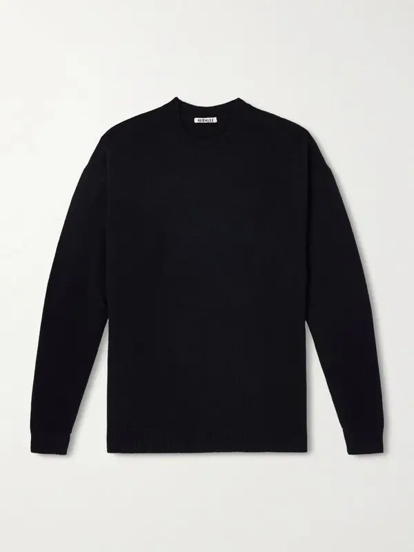 Auralee Cashmere Knit Sweater - Black
